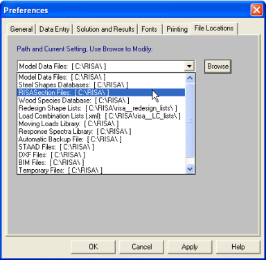 Integration with RISA-3D, RISA-2D, and RISAFloor